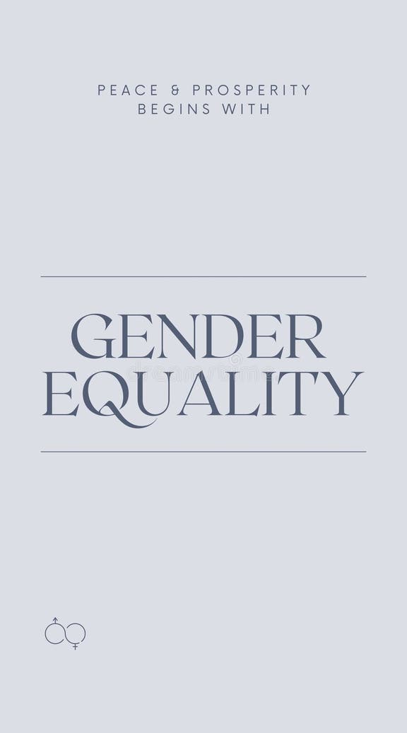 Gender equality wall stock illustration. Illustration of equality ...