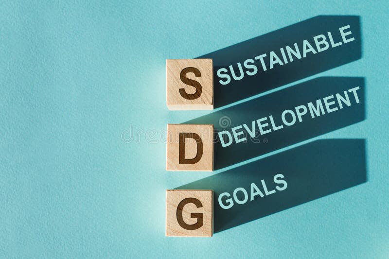 SDG Letters on Wooden Blocks. Sustainable Development Goals Concepts ...