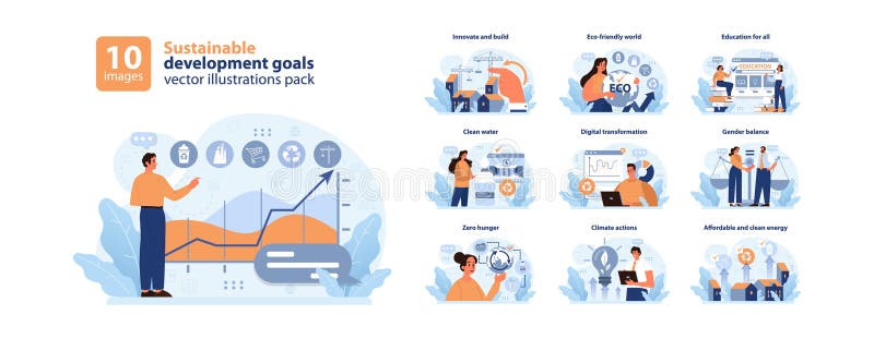 SDG or Sustainable Development Goals Set. Global Target for Better ...