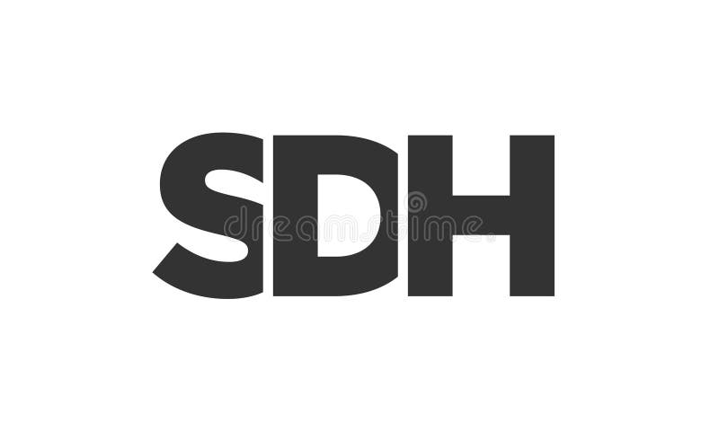 SDH Logo Design Template with Strong and Modern Bold Text. Initial ...