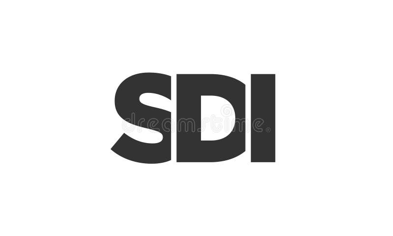SDI Logo Design Template with Strong and Modern Bold Text. Initial ...