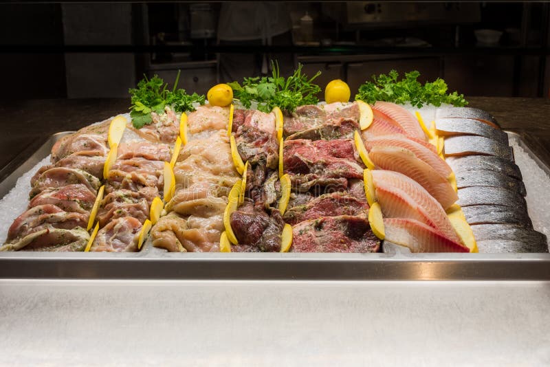 Seafood and Meats stock image. Image of produce, meat - 109609617