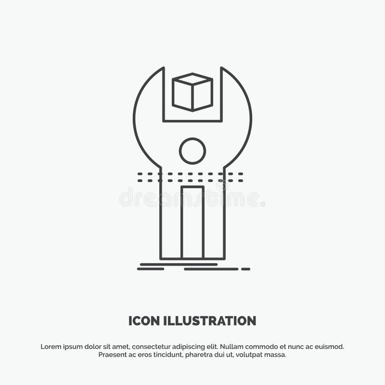 SDK, App, Development, Kit, Programming Icon. Line Vector Gray Symbol for UI and UX, Website or ...