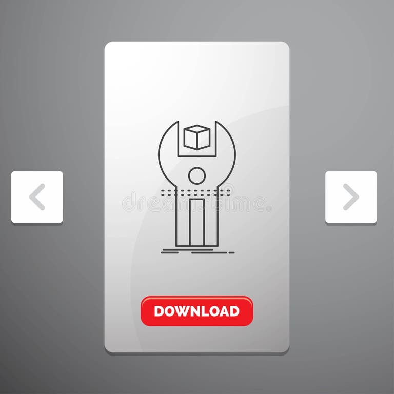 SDK, App, Development, Kit, Programming Line Icon in Carousal Pagination Slider Design & Red ...