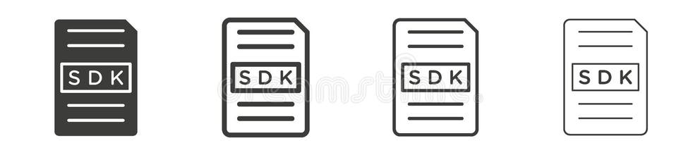 SDK Icon Vector Set on White Background Stock Vector - Illustration of ...