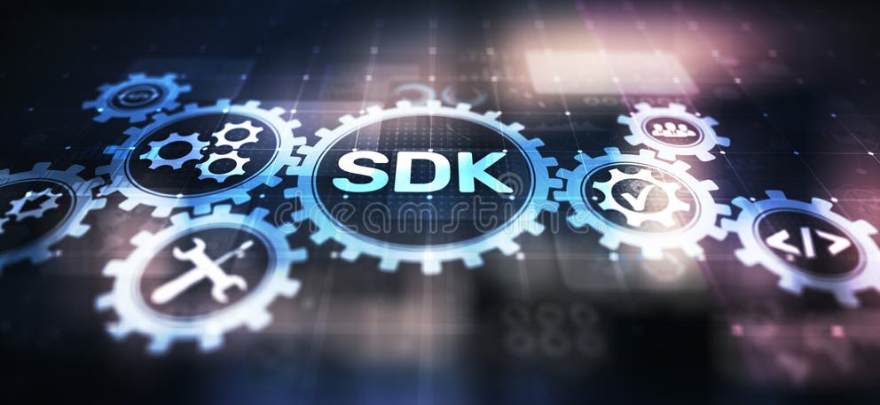 SDK Software Development Kit Programming Language Technology Concept on Virtual Screen Stock ...