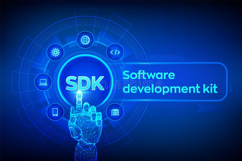 SDK. Software Development Kit Programming Language Technology Concept on Virtual Screen ...