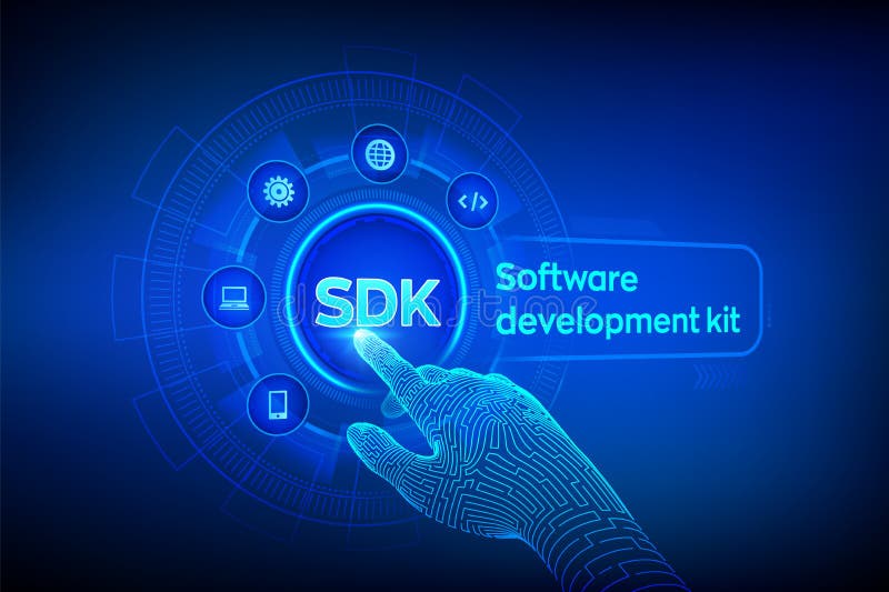 SDK. Software Development Kit Programming Language Technology Concept on Virtual Screen ...