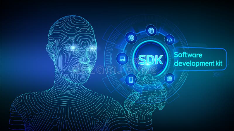 SDK. Software Development Kit Programming Language Technology Concept on Virtual Screen ...
