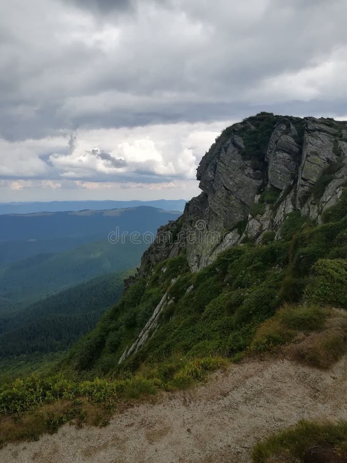 Stone Rock in the Mountains Stock Image - Image of highland, landscape ...