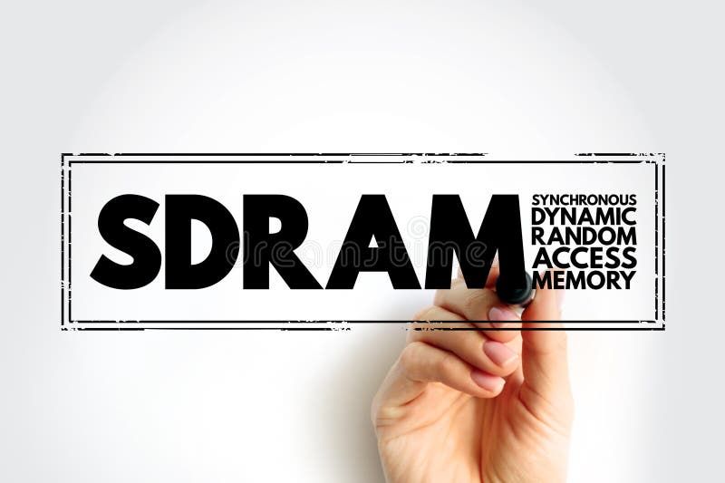 SDRAM - Synchronous Dynamic Random-Access Memory Acronym, Technology Concept Stamp Stock Image ...