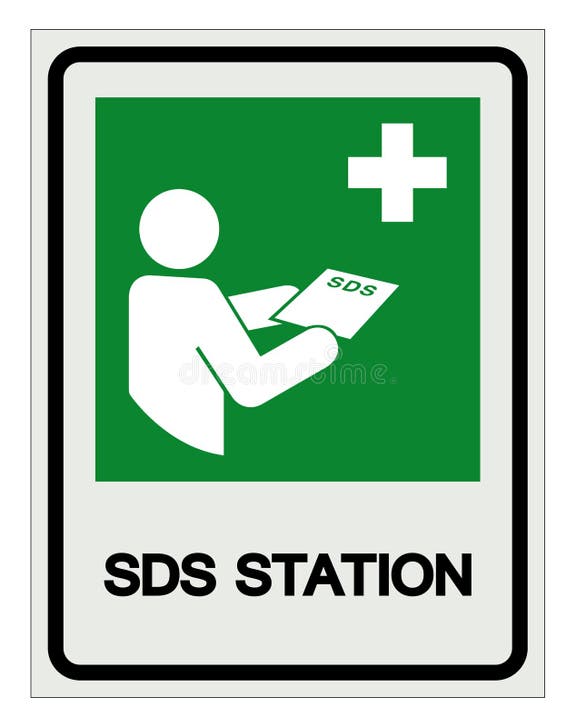 SDS Station Symbol Sign, Vector Illustration, Isolate on White ...