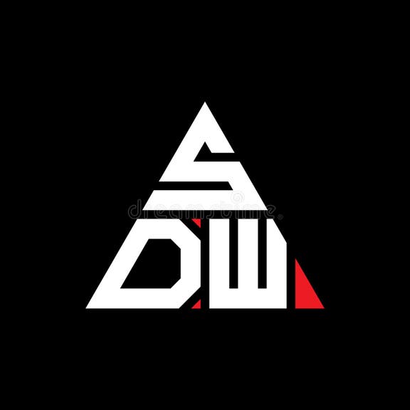 SDW Triangle Letter Logo Design with Triangle Shape. SDW Triangle Logo ...