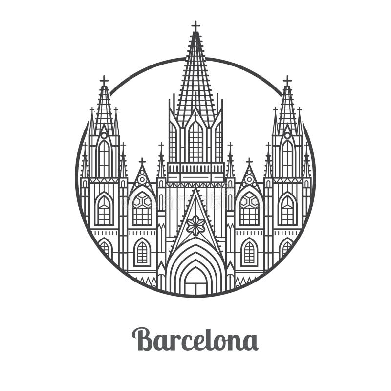 Señal Del Icono De Barcelona Ilustración del Vector - Ilustración de ...