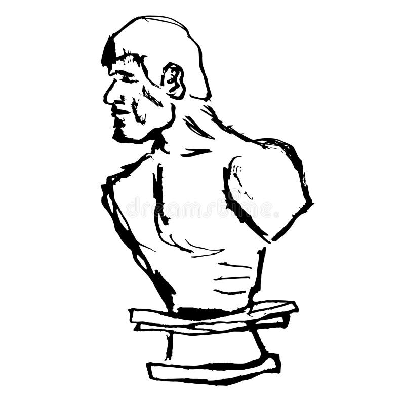 Señor del busto ilustración del vector. Ilustración de historia - 68993676