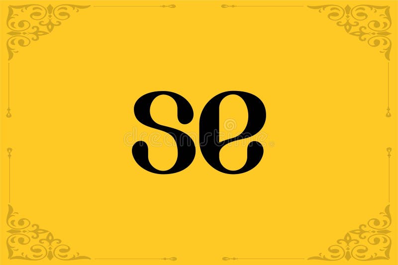 SE abstract luxury logo stock vector. Illustration of line - 362196890