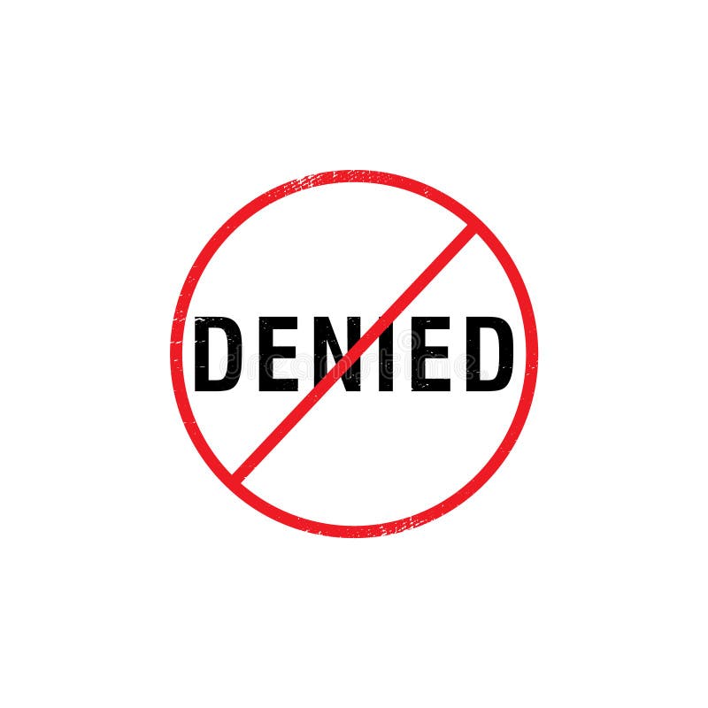 Se Denegó La Estampilla Denegada Ilustración del Vector - Ilustración ...
