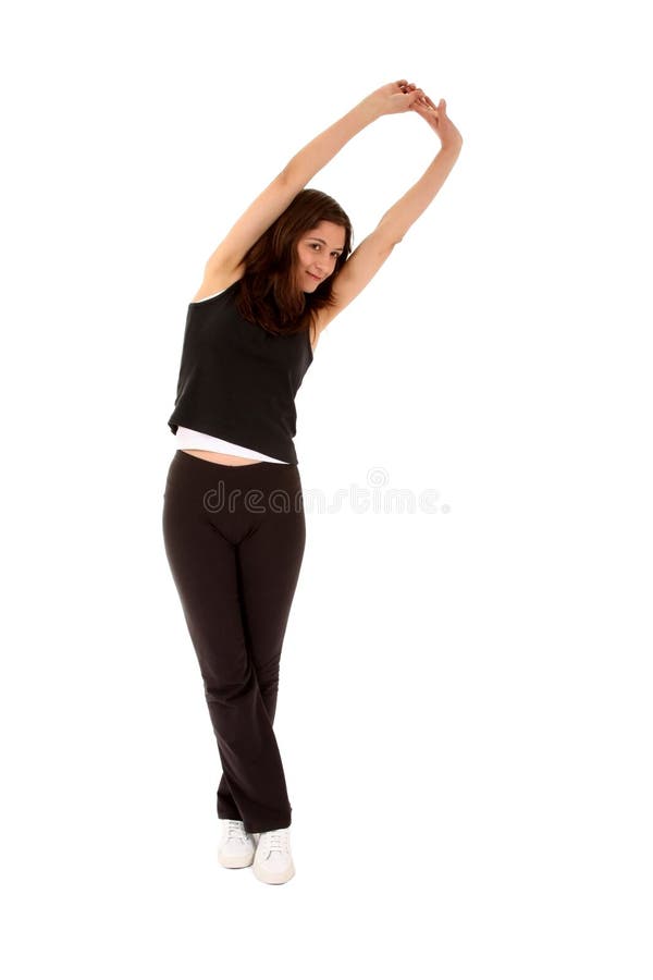 Se Divierte Estirar De La Mujer Imagen de archivo - Imagen de felicidad ...