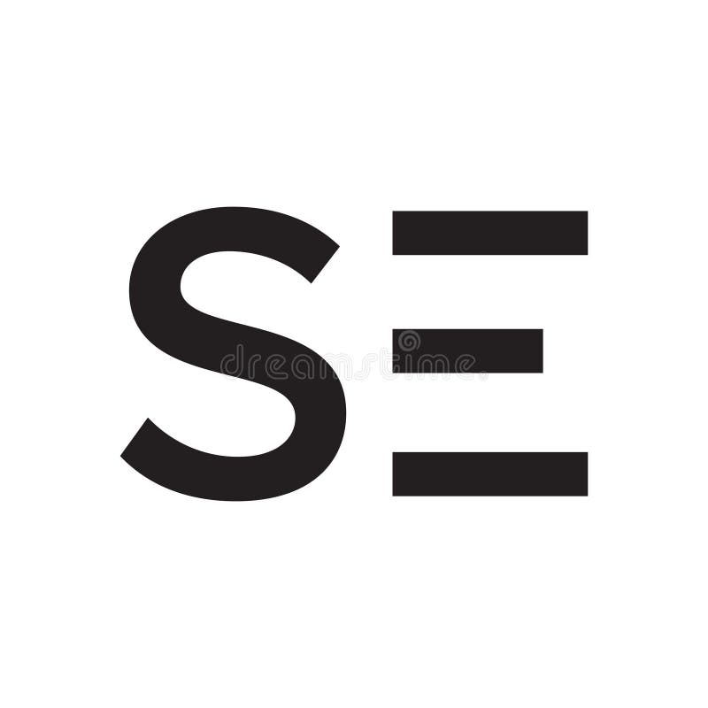 Se Initial Letter Vector Logo Icon Stock Vector - Illustration of type ...