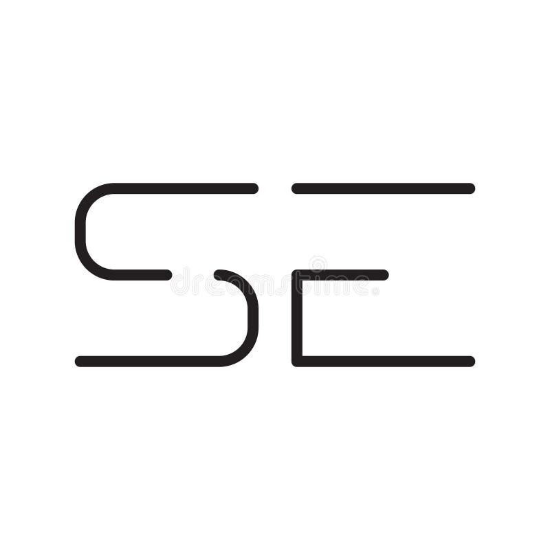 Se Initial Letter Vector Logo Icon Stock Vector - Illustration of ...