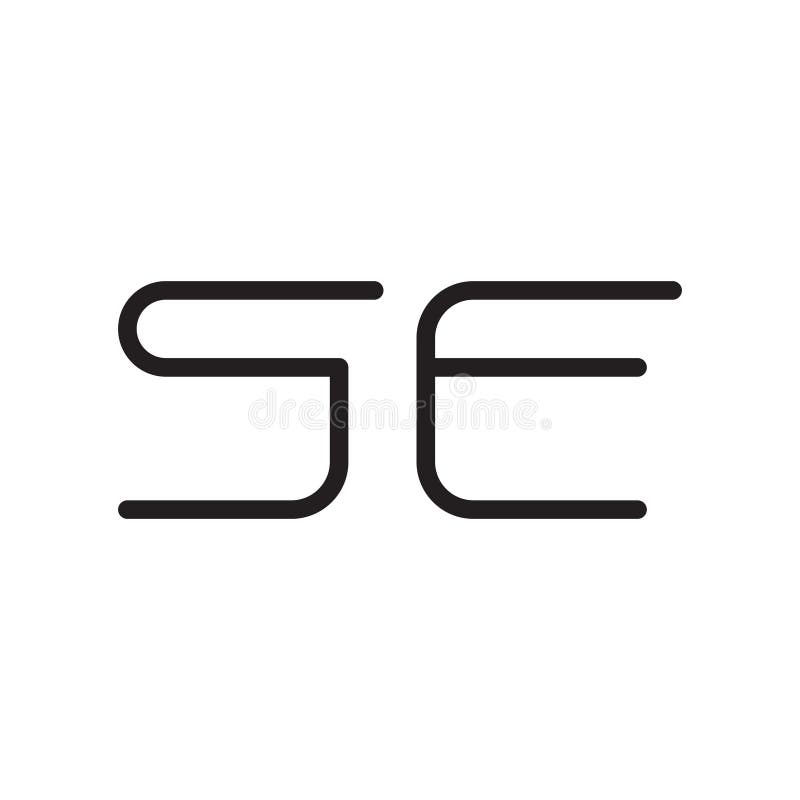 Se Initial Letter Vector Logo Icon Stock Vector - Illustration of logo ...