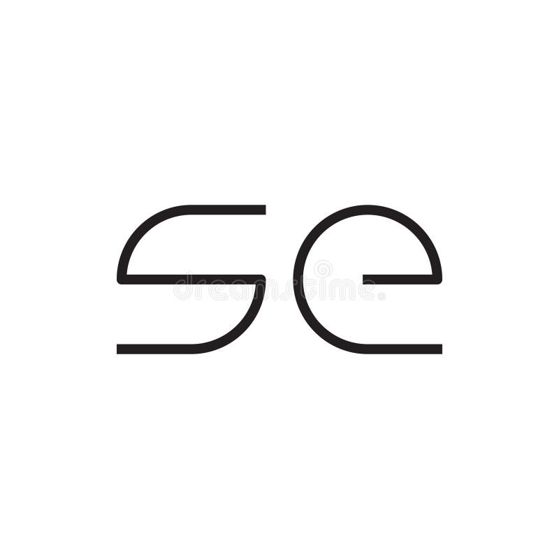 Se Initial Letter Vector Logo Icon Stock Vector - Illustration of ...