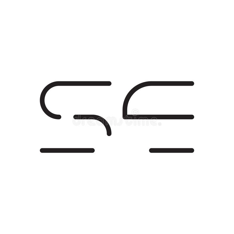 Se Initial Letter Vector Logo Icon Stock Vector - Illustration of ...