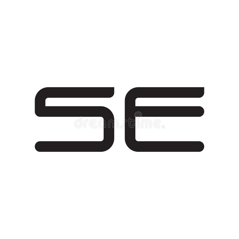 Se Initial Letter Vector Logo Icon Stock Vector - Illustration of ...