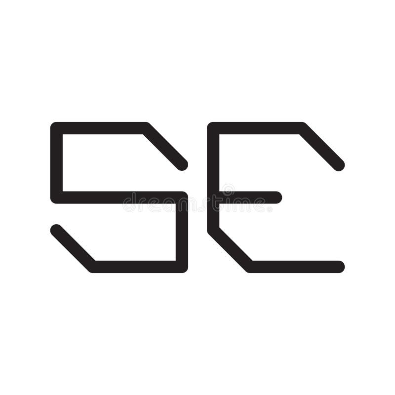 Se Initial Letter Vector Logo Icon Stock Vector - Illustration of ...