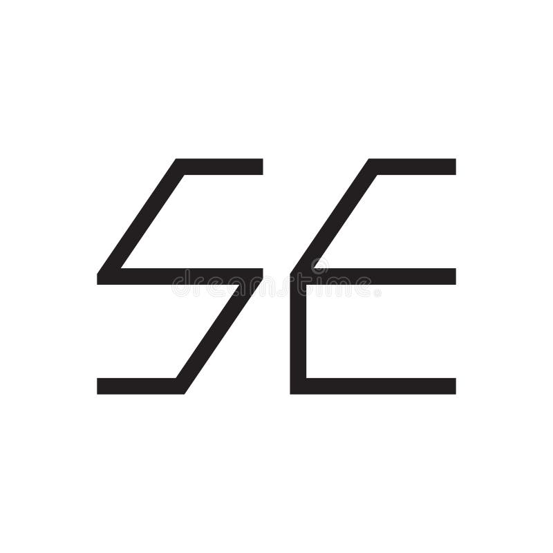 Se Initial Letter Vector Logo Icon Stock Vector - Illustration of mark ...