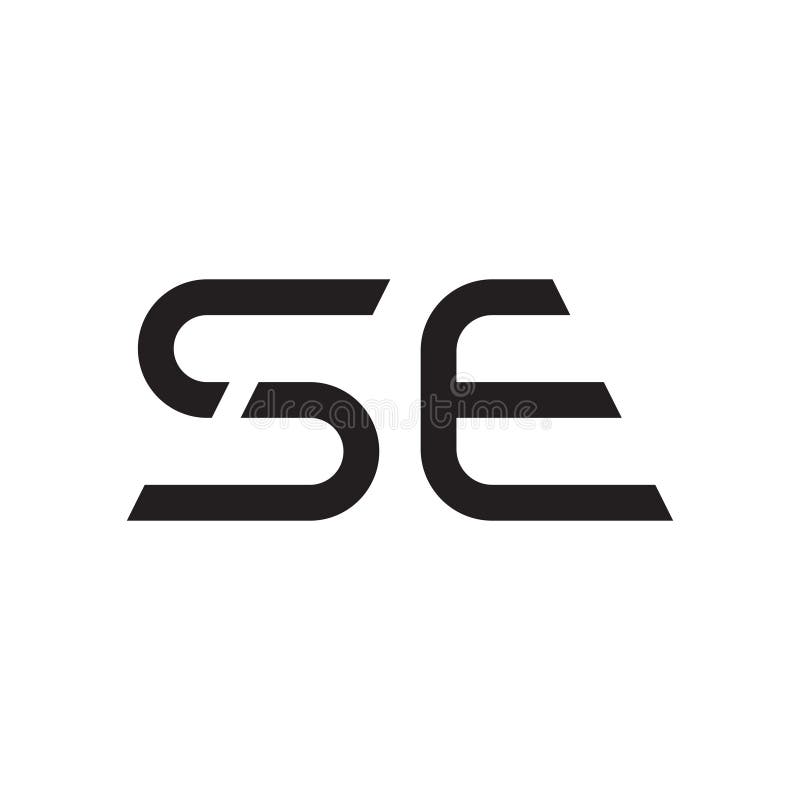Se Initial Letter Vector Logo Icon Stock Vector - Illustration of ...