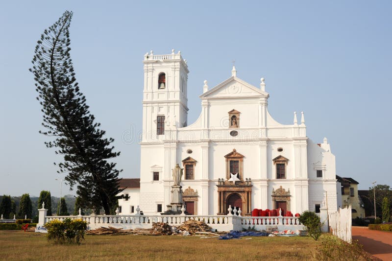 Römische Kathedrale Panjim Altes Goa Stockbild - Bild von architektur ...