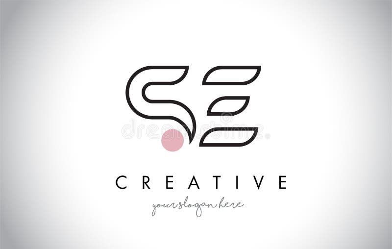 SE Letter Logo Design with Creative Modern Trendy Typography Stock ...
