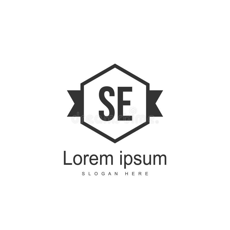 SE Letter Logo Design. Initial SE Logo Template Stock Illustration ...