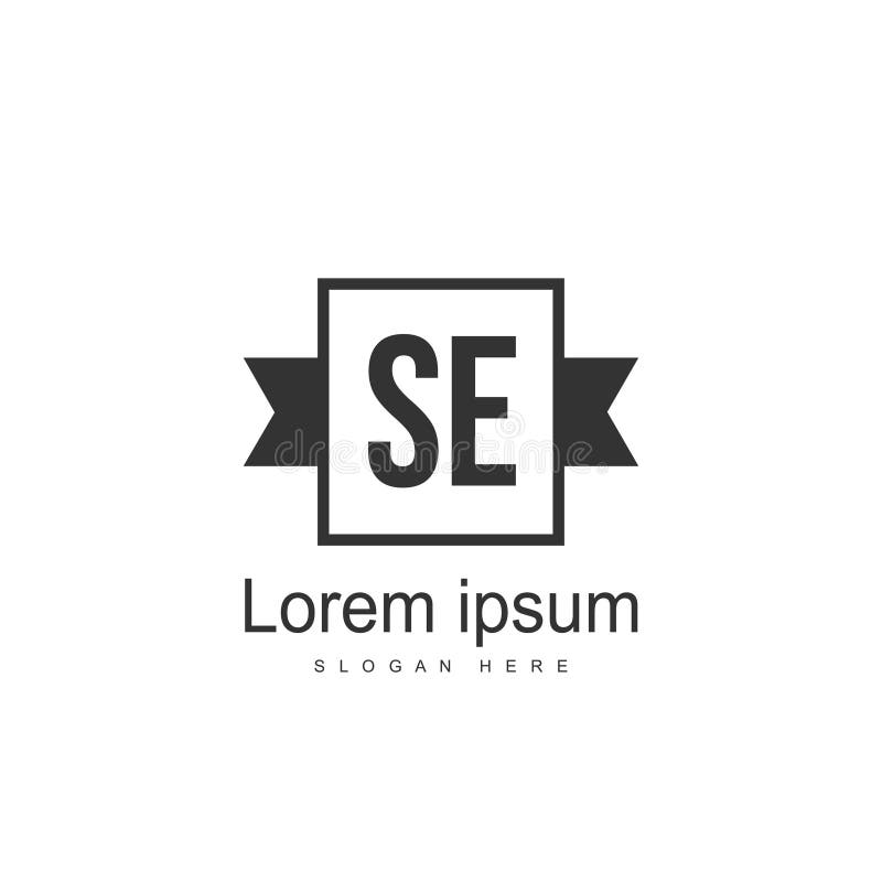 SE Letter Logo Design. Initial SE Logo Template Stock Illustration ...