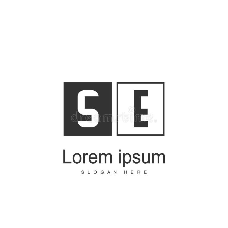 SE Letter Logo Design. Initial SE Logo Template Stock Illustration ...
