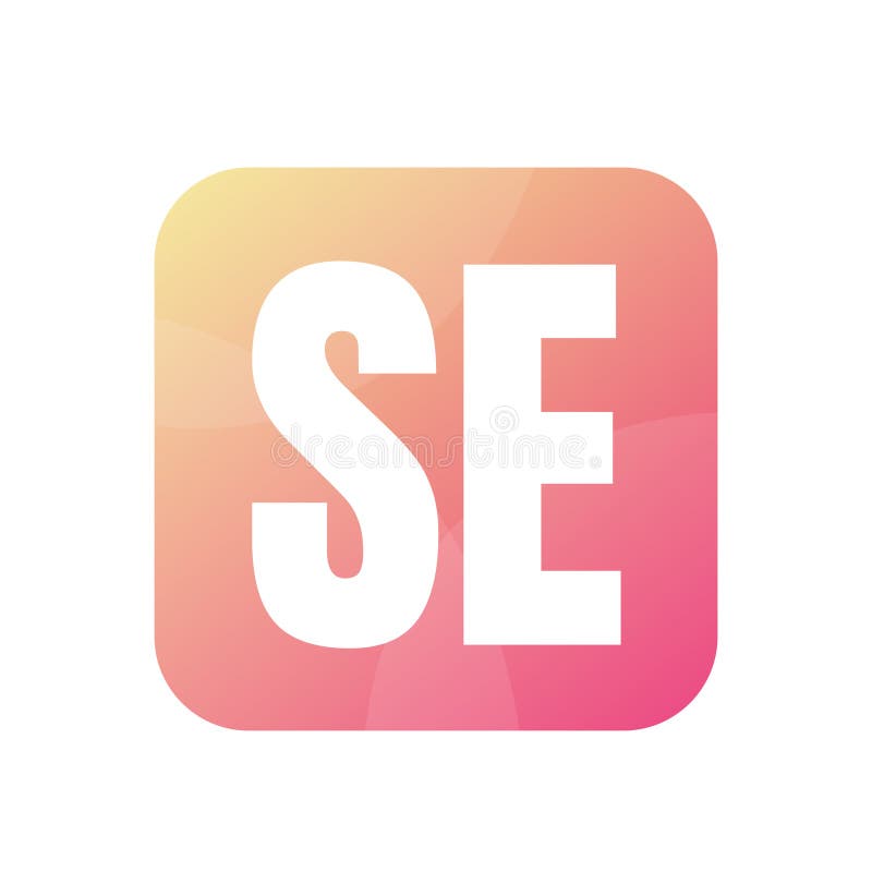 SE Letter Logo Design with Simple Style Stock Vector - Illustration of ...