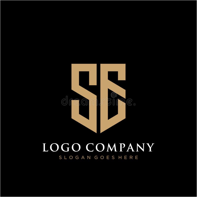 SE Letter Logo Icon Design Template Elements Stock Vector ...