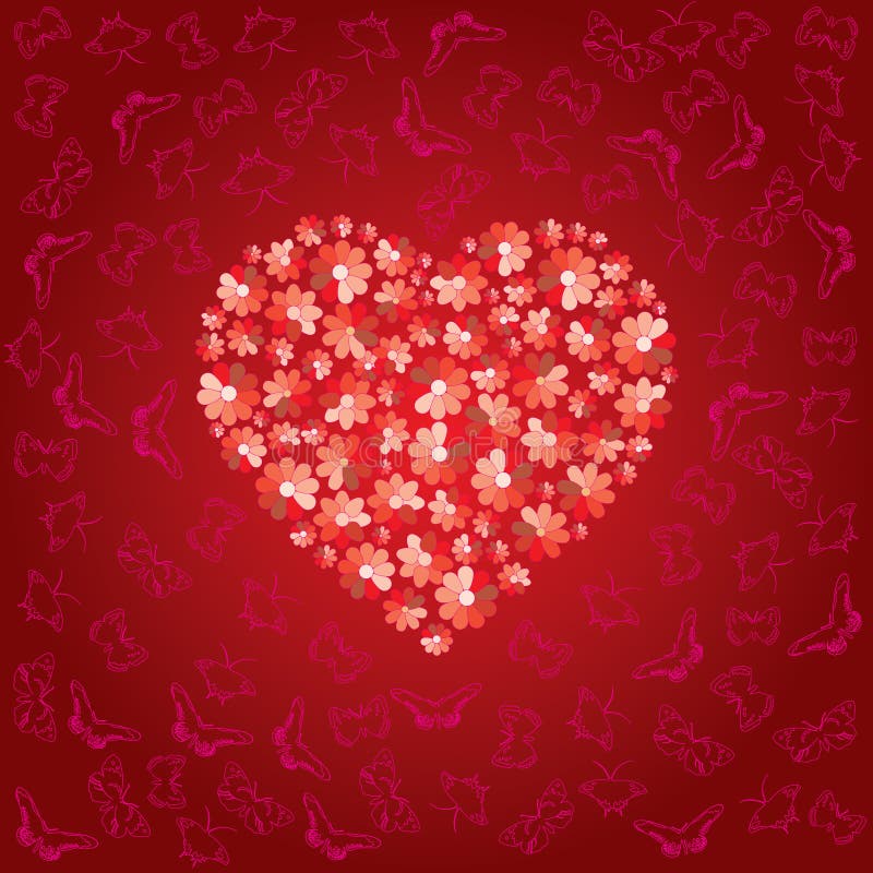 Corazón rojo está lleno ilustración del vector. Ilustración de llenado ...