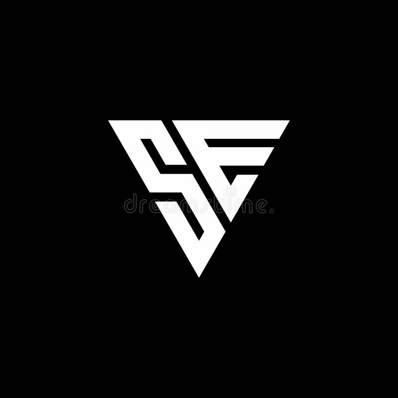 SE Logo Letter Monogram with Triangle Shape Design Template Stock ...