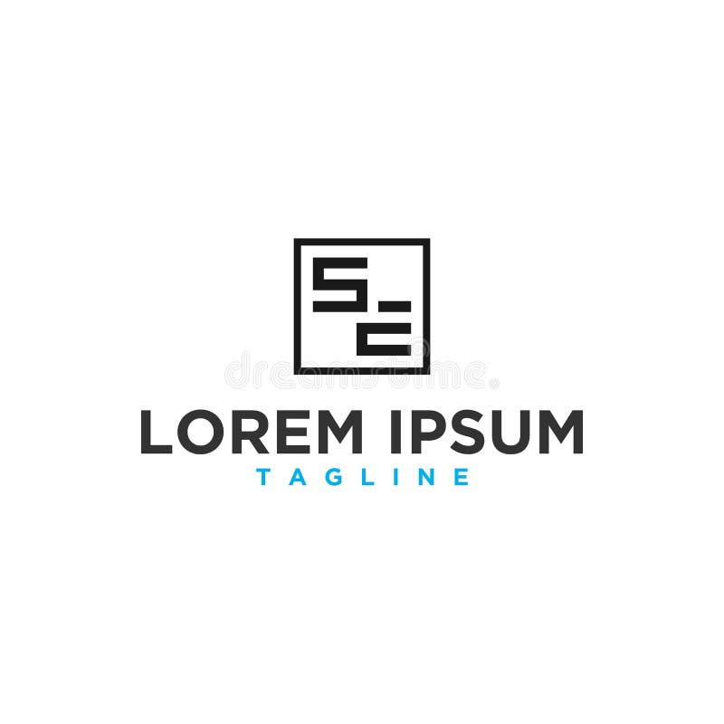 Se Monogram Logo Design Inspiration Stock Vector - Illustration of ...