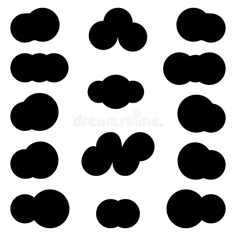 Se Nubla Estilo Simple De Las Formas Differeny Ilustración del Vector ...