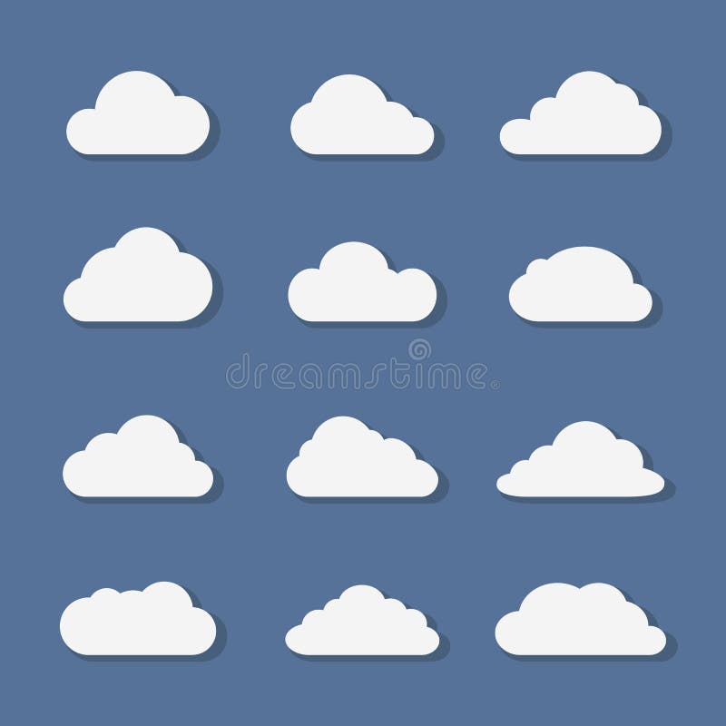 Se nubla iconos ilustración del vector. Ilustración de internet - 57304428