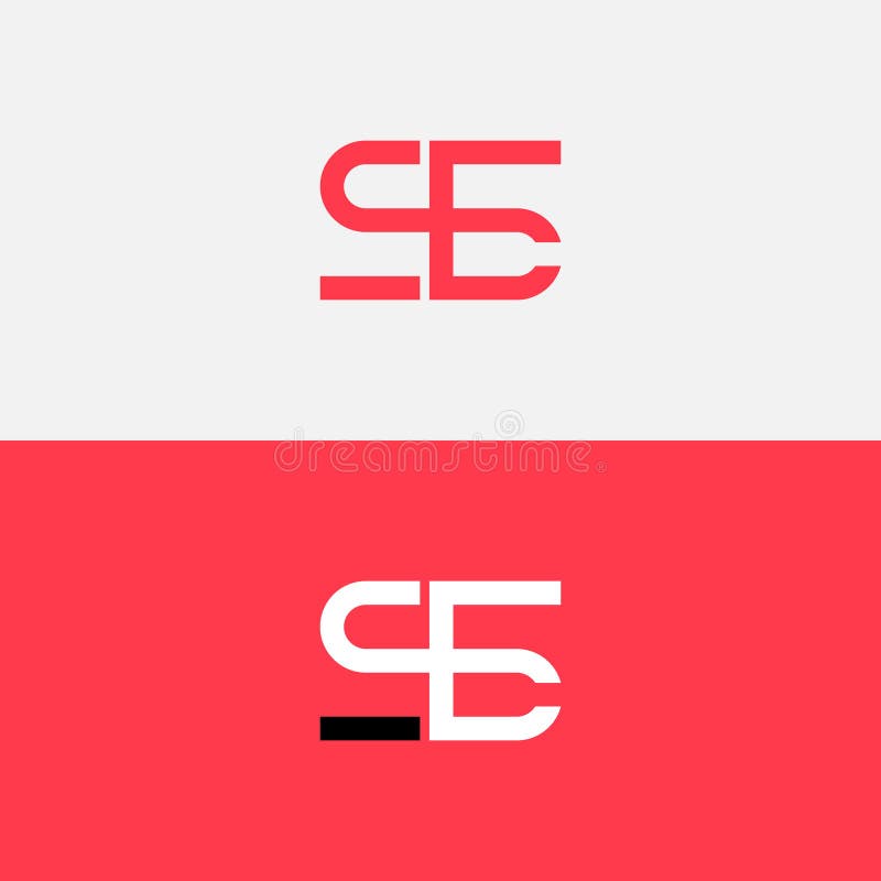 SE, S E Letter Logo Design. Initial Letter SE Linked Circle Uppercase ...