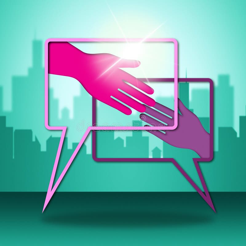 Se Tenir Remet Le Confident De Moyens Amical Et O K Illustration Stock ...