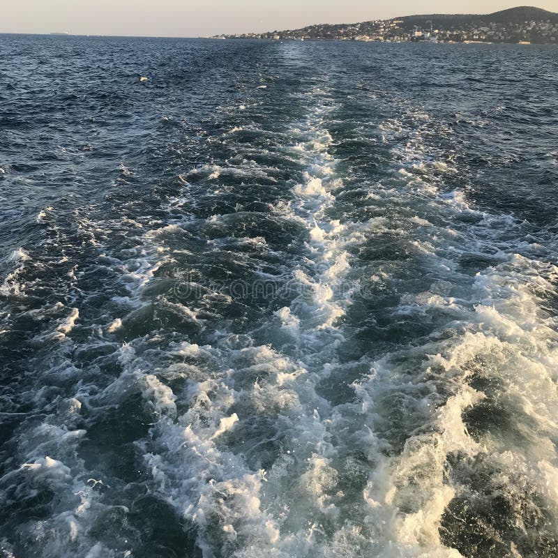 Sea stock photo. Image of blue, white, ship, wave - 127366228