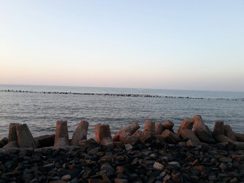 The Sea, the Winter, the Weather is Perfect Stock Photo - Image of ...