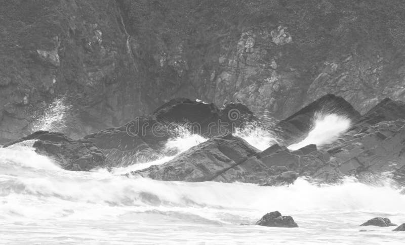 Wild sea on rocks stock image. Image of black, wild, white - 11285159