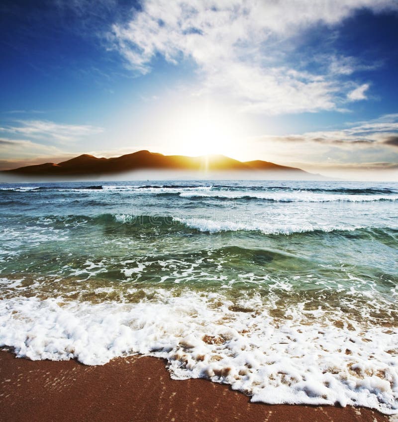 Sea stock photo. Image of beash, landscapes, ocean, sunset - 4616804