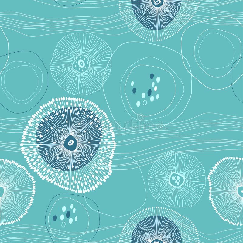 Sea. Abstract Seamless Pattern on the Marine Theme. Vector. Perfect for ...